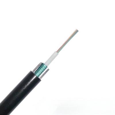 China Outdoor GYXTW 12 Core Fiber Optic Cable with Light Armored Design and PE Jacket for sale