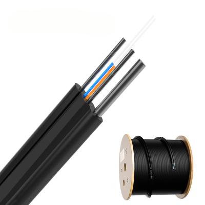 China GJYXCH G652D Cable de Fibra Óptica de 2 Hilos para Caída, Interior/Exterior, Negro, Chaqueta LSZH, Instalación Aérea FTTH en venta
