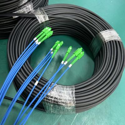 Cina Pre-connesso 1 Core G657A1 FTTH Drop Cable Patch Cord con connettori SC UPC APC 50M 100M in vendita