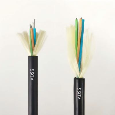 China 36 Core Single Jacket ADSS Fiber Optic Cable Multi Stranded Loose Tube100m Span for sale
