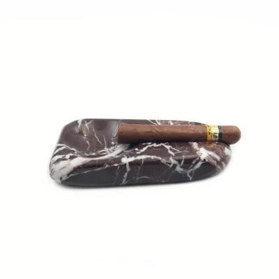China Rosso Levanto Rectangular Marble Ashtray Customized Elegant With Premium Material for sale