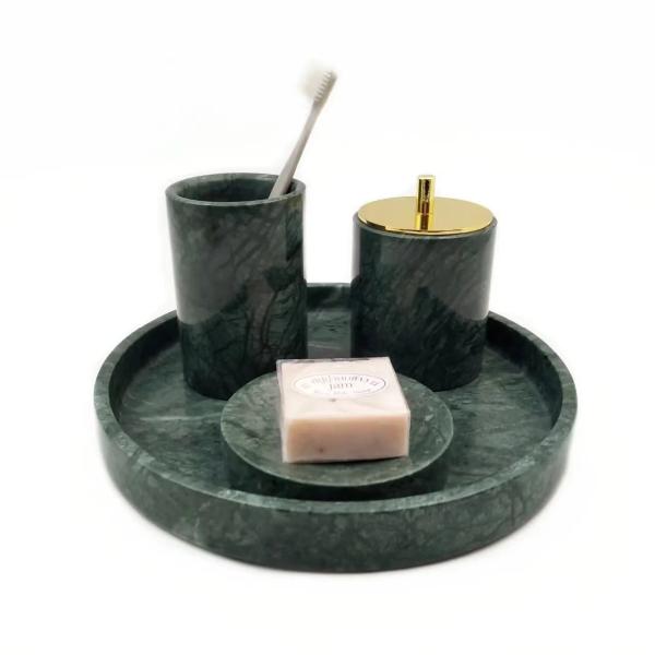 Quality Pradas Verde Green Stone Bathroom Sets Sustainable With Customized Size for sale