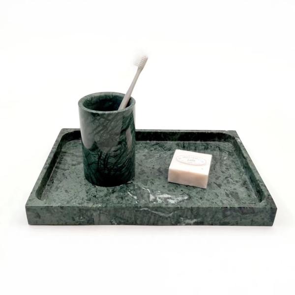 Quality Pradas Verde Green Stone Bathroom Sets Sustainable With Customized Size for sale