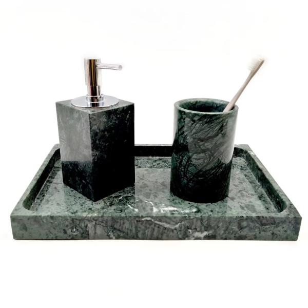 Quality Pradas Verde Green Stone Bathroom Sets Sustainable With Customized Size for sale