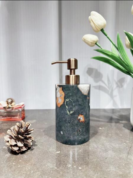 Quality Natural Marble Liquid Soap Dispenser Modern Style Elegant For Bathroom for sale