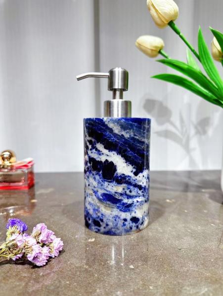 Quality Natural Marble Liquid Soap Dispenser Modern Style Elegant For Bathroom for sale