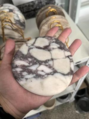 China Cold Emerald Jade Marble Coasters | Handcrafted Natural Stone Drink Pads | Luxury Home & Office Décor for sale