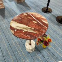 China Handcrafted Durable Marble End Table Set Marble Tea Table With Smooth Surface for sale