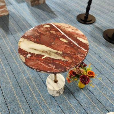 China Handcrafted Durable Marble End Table Set Marble Tea Table With Smooth Surface for sale