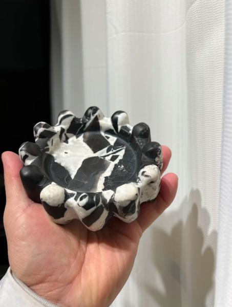 Quality Modern Round Marble Ashtray Easy To Clean Marble Ash Trays Minimalist for sale