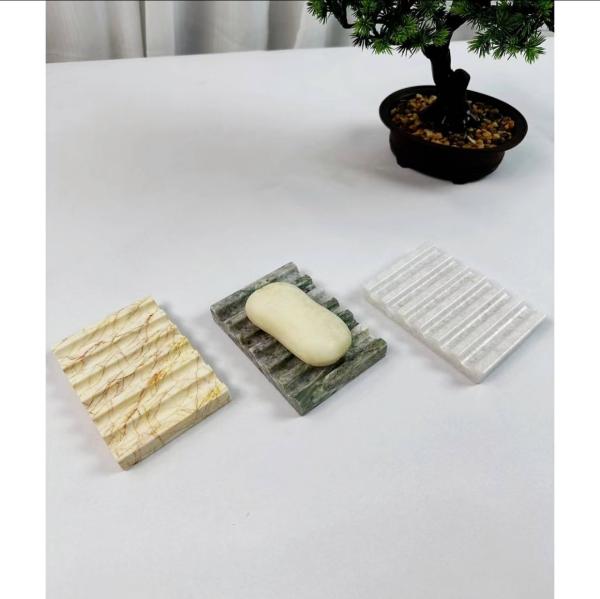 Quality Exquisite Marble Soap Tray High Durability Marble Soap Dish For Shower for sale