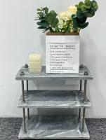 China Multi Tier Marble Shelf Table Custom Craft Marble High Durability for sale