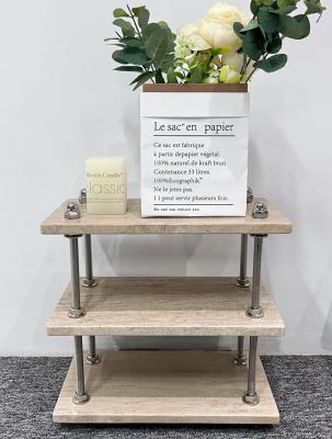 China Multi Tier Marble Shelf Table Custom Craft Marble High Durability for sale