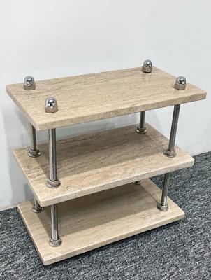 China Multi Tier Marble Shelf Table Custom Craft Marble High Durability for sale