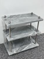 China Multi Tier Marble Shelf Table Custom Craft Marble High Durability for sale