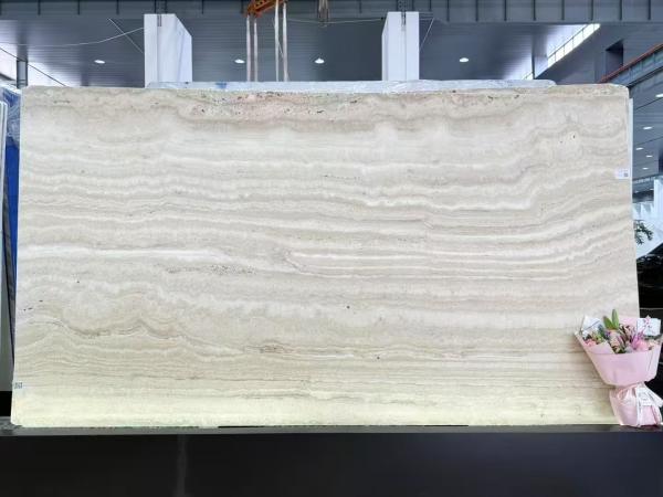 Quality Italian Roman Travertine Slab Natural Stone Versatile For Wall Cladding for sale