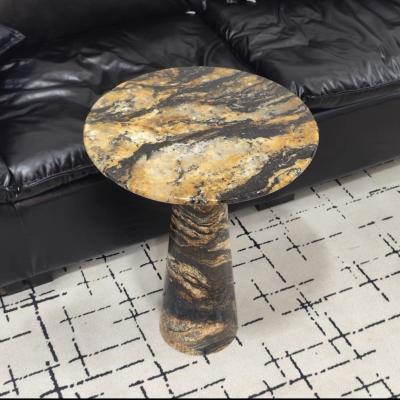 China Brazilian Polished Multi Functional Round Marble Coffee Table Marble Top Side Table for sale