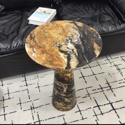 China Brazilian Polished Multi Functional Round Marble Coffee Table Marble Top Side Table for sale