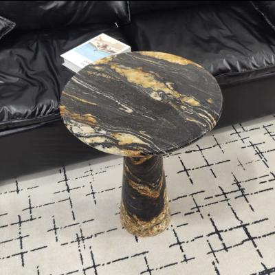 China Brazilian Polished Multi Functional Round Marble Coffee Table Marble Top Side Table for sale