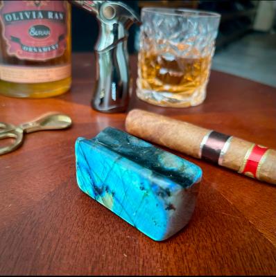 China Blue Emerald Marble Cigar Rest Natural With Luxury Design Scratchproof for sale