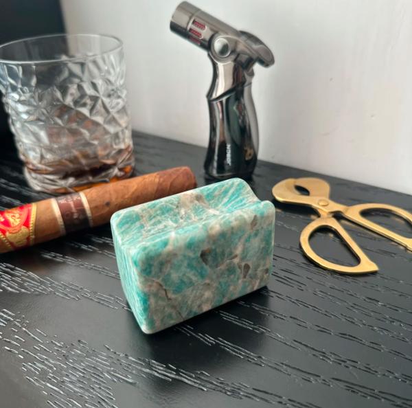 Quality Green Marble Cigar Rest Portable Customized For Office Decoration for sale