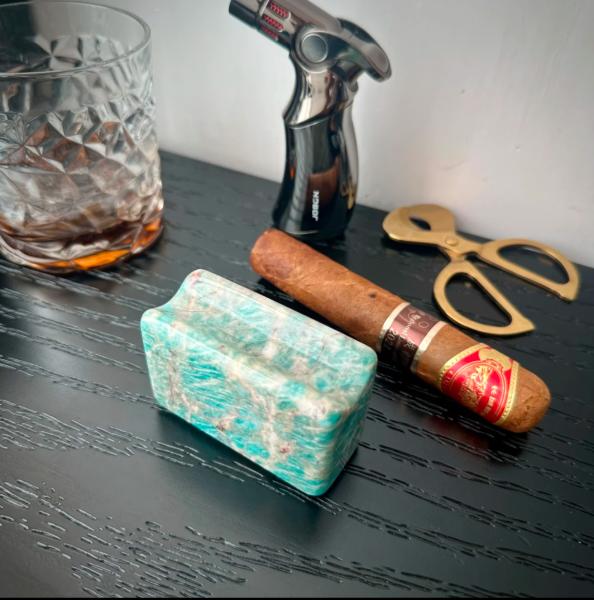 Quality Green Marble Cigar Rest Portable Customized For Office Decoration for sale