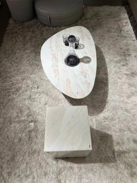 Quality High Durability Marble Coffee Table Elegant For Living Rooms for sale