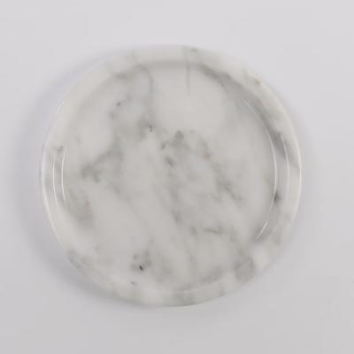China Luxury Natural Marble Round Tray - Modern Design Centerpiece for Interior Decor for sale