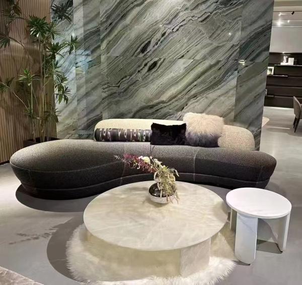 Quality Brazilian Blanco Cristallo Marble End Table Moisture Resistant For High End Homes for sale