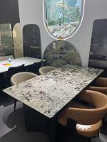 China Stain Resistant High Performance Natural Marble Dining Table Marble Stone Dining Table for sale