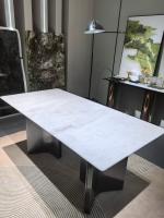 China Stain Resistant High Performance Natural Marble Dining Table Marble Stone Dining Table for sale