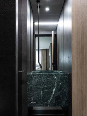 China Pradas Verde Green Marble Bathroom Washbasin | Deep Jade Stone Vanity for sale
