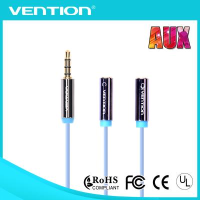 Cina Maschio stereo del cavo di Palo 3.5mm del computer 4 audio alla femmina 2 con il cavo molle aus. del rivestimento di PVC in vendita