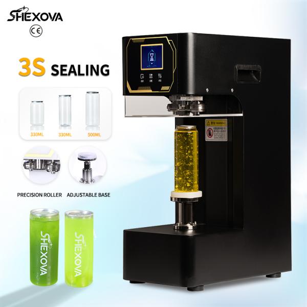 Quality Non Rotating Bottles Automatic Can Sealer For 250ml 330ml 500ml 650ml Plastic Pet Can for sale