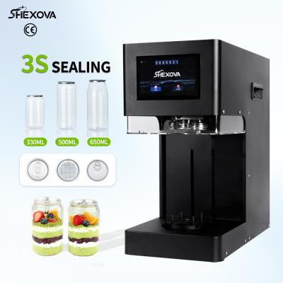 China Commercial Non Rotated Type Automatic Can Sealer For Beverage Juice Soda Can for sale
