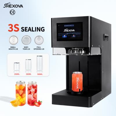 China Portable 110V/220V Soda Beer Juice Automatic Can Sealing Machine without bases High Speed for sale