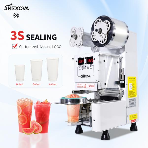 Quality High Speed Electric Automatic Plastic Paper Cup Sealing Machine For Cup Packing for sale