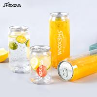 Quality Custom Logo Pull Ring Pet Beverage Cans Bottles With Aluminum Lid for sale