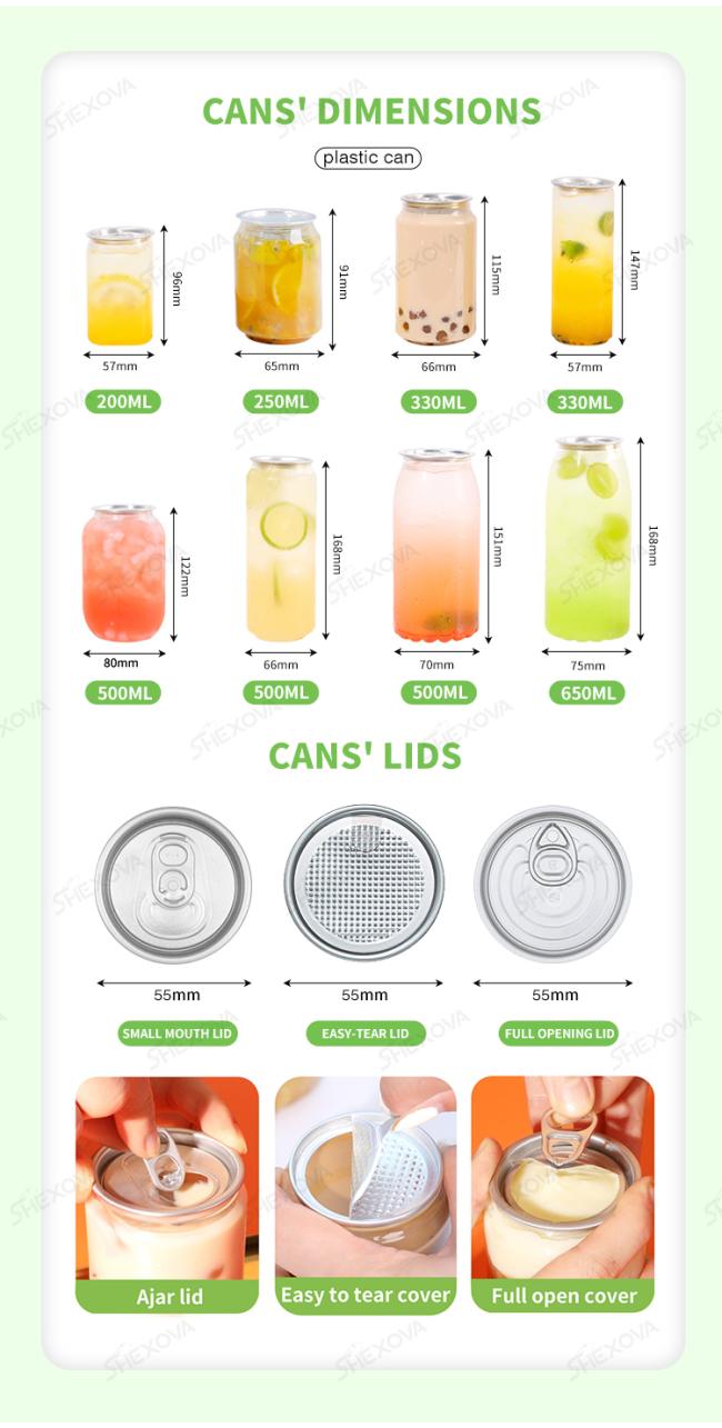 Custom printed PET can packaging for cakes