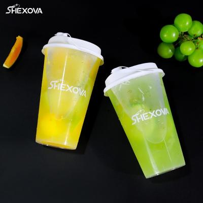 China Leakproof 90Mm/95mm Smoothie Juice Boba Plastic Cup For Cold Drinks for sale