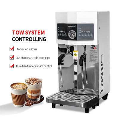 China 110V/220V Intelligent Touch Double Head Coffee Electric Milk Steamer Frother For Coffee Maker for sale