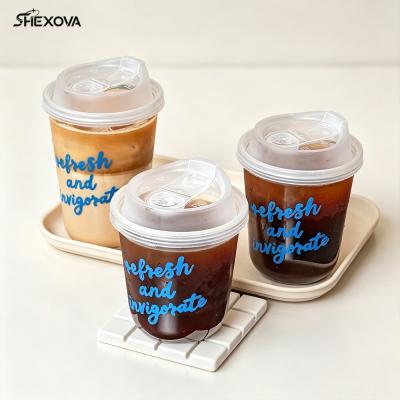 China Wholesale Disposable Clear PP Plastic Beverage Cups for Coffee Milk for sale