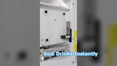 White automatic paper cup plastic cup sealing machine