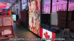 Indoor Transparent LED Display for Retail Windows & Glass Storefronts