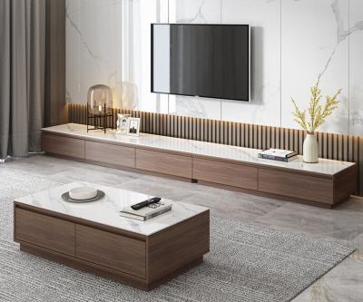 Cina Supporto del granito di Gelaimei breve TV della cima della noce del laminato bianco con i cassetti in vendita