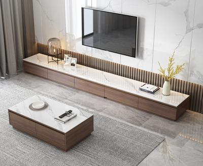 Cina Supporto del granito di Gelaimei breve TV della cima della noce del laminato bianco con i cassetti in vendita