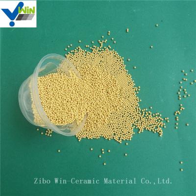 China High purity golden cerium zirconia grinding media for basket mill for sale