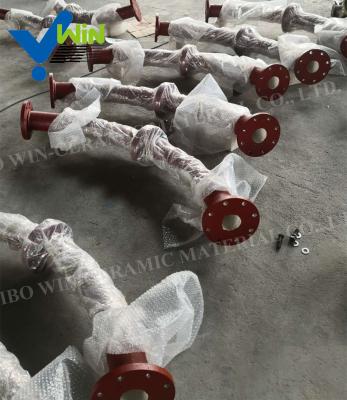 China New products ceramic lined bend pipe and parts for sale