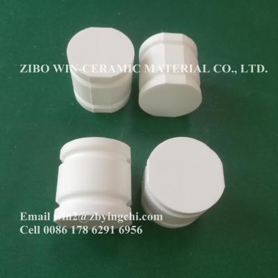 China alumina ceramic wear resistant half cylinder with slots for sale