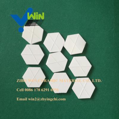 China antiwear ceramic square hexagon mosaic ceramic liner for sale